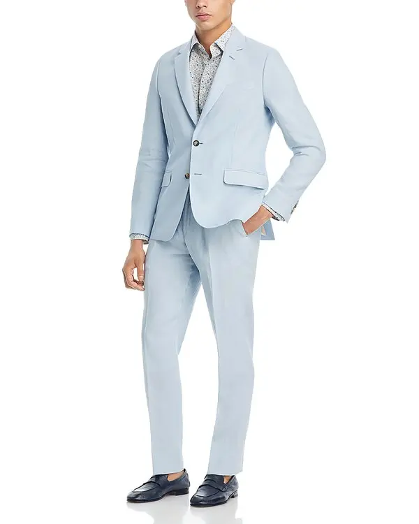 Paul Smith Soho Linen Extra Slim Fit Suit In Powder Blue - 70% Off